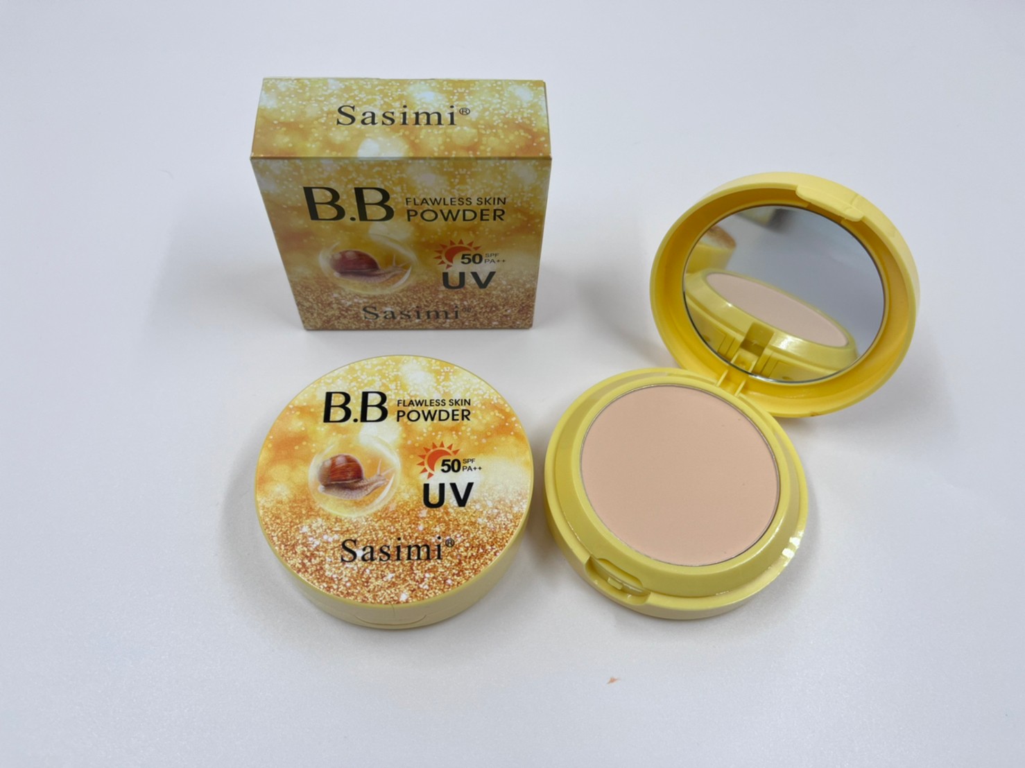 S790 แป้งพัฟ Sasimi แป้ง BB Powder💥 แป้งตลับ 2ชั้น แป้งพัฟ แป้งพัฟกัน ...