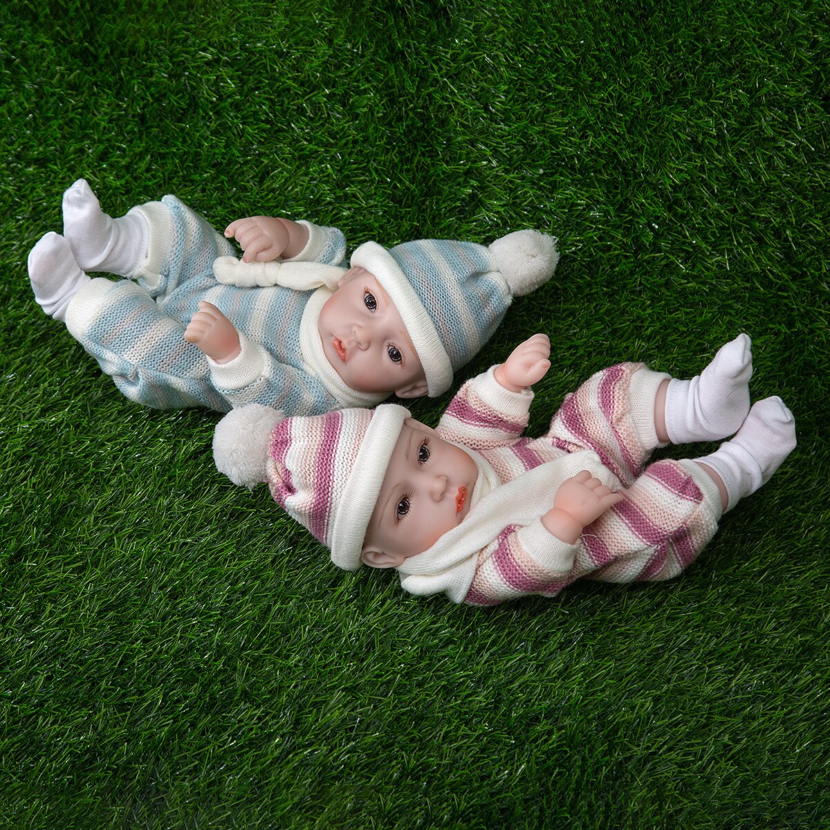 11 Inch Mini Twins Full Silicone Vinyl Reborn Baby Girl Doll Look Like ...