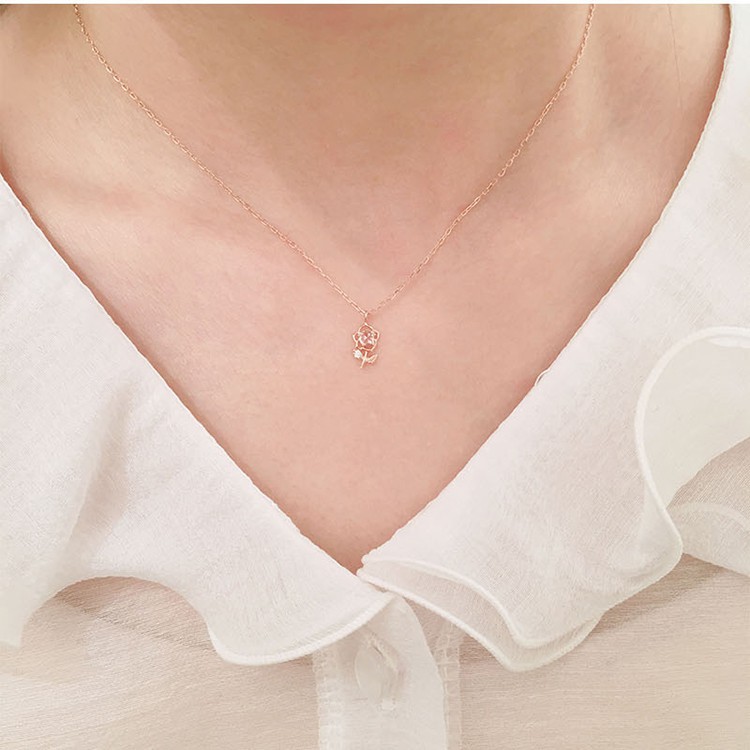 New Beauty&TheBeast Ins Korean Sterling Silver 925 14K Gold Finger Rings Necklace celet ...