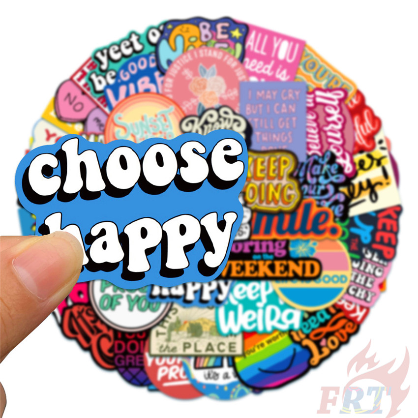 50PcsSet VSCO：Colorful Healing English Word Letters - Series 04 ...