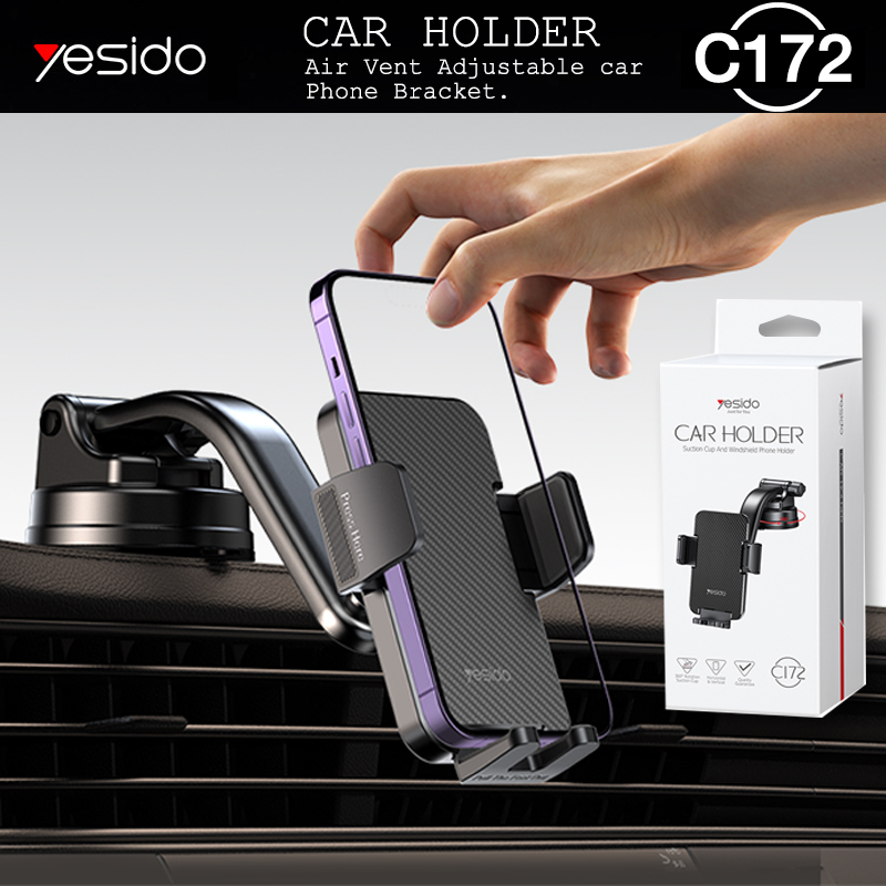 Yesido C172 ที่วางโทรศัพท์ในรถยนต์ ใช้ได้กับมือถือ ที่จับโทรศัพท์ ที่จับมือถือในรถ ที่ยึดมือถือ ...