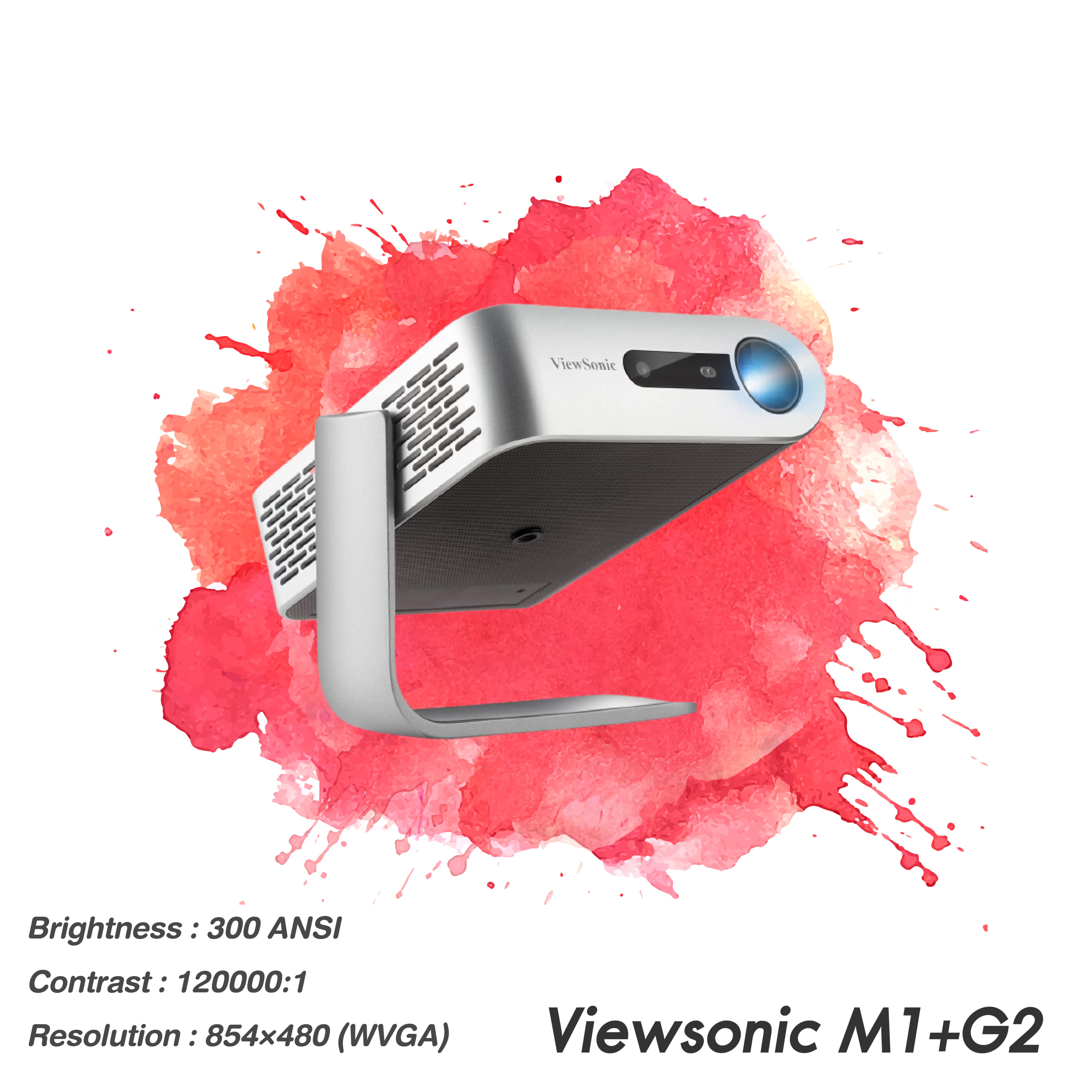 Projector Viewsonic M1+G2__(WVGA / 300 ANSI Lumens) รับประกันเครื่อง 3 ...