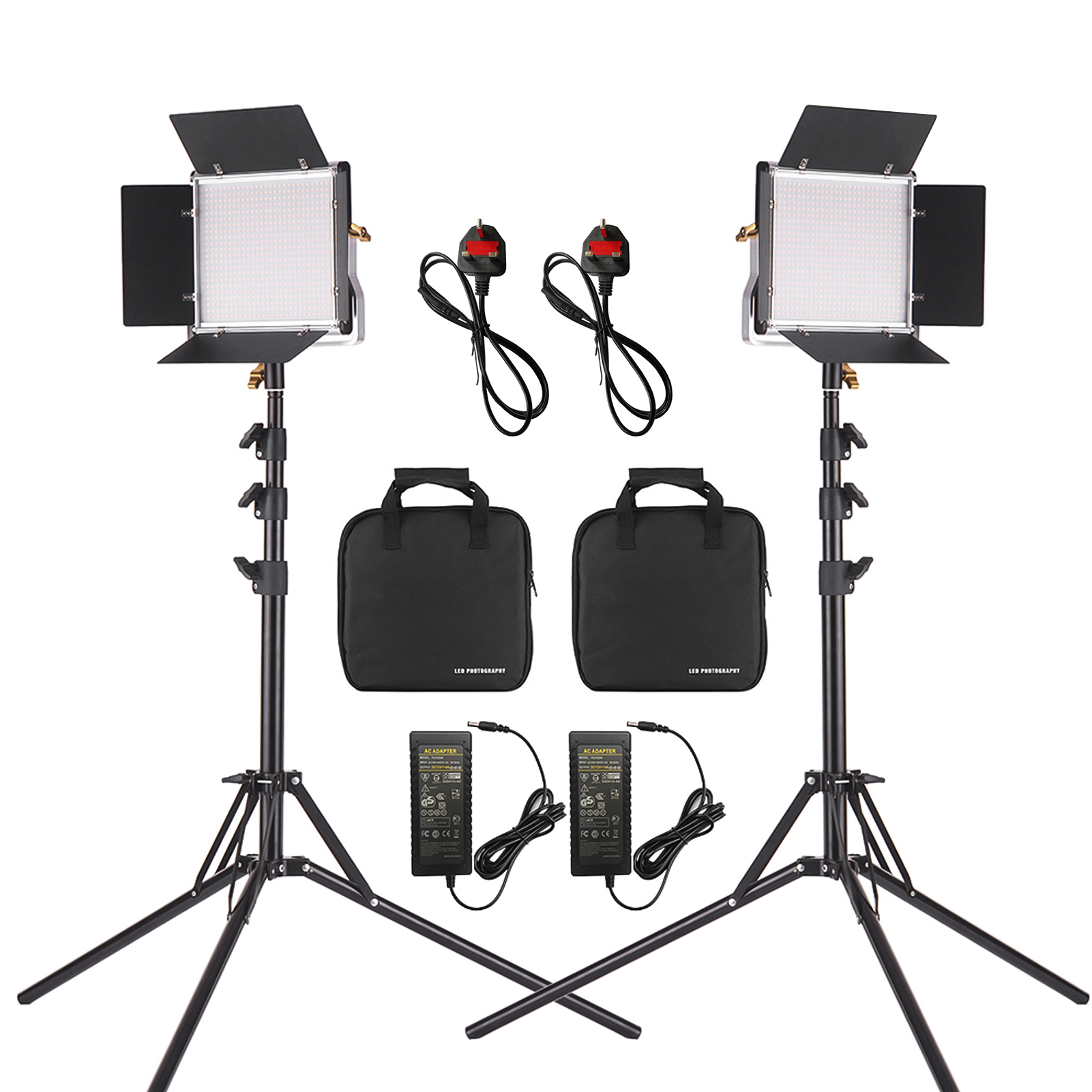 Andoer 2 Packs LED Video Light and 78.7 Inches Stand Lighting Kit ...