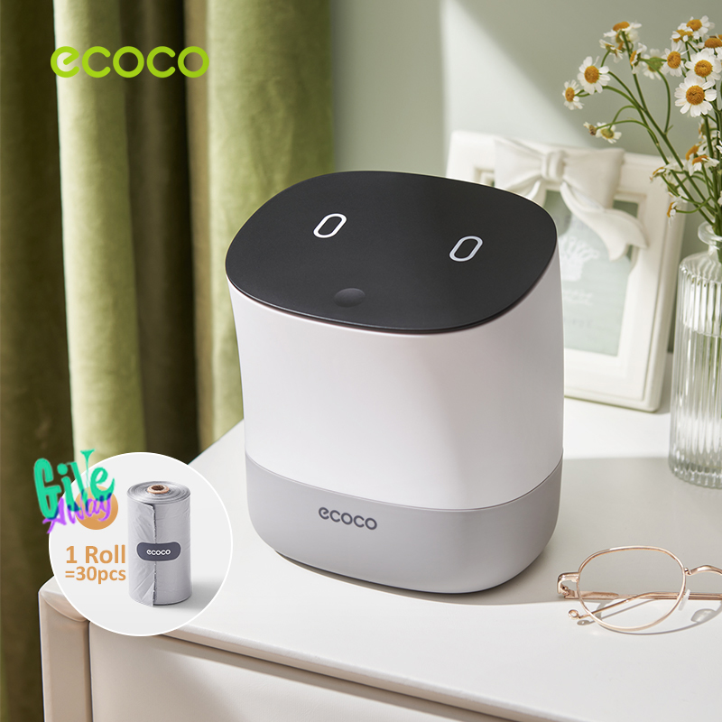 ECOCO ถังขยะตั้งโต๊ะ มินิ ในห้องนอน ห้องนั่งเล่น น้ำแข็ง สไตล์โมเดิร์น กองขยะ ความจุ 1.5 ลิตร ...