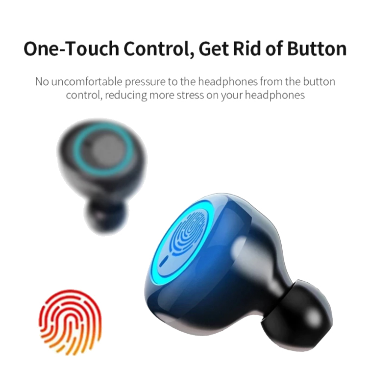 TWS Bluetooth Earphone Waterproof Wireless Headset Deep 6D Bass Earbuds ...