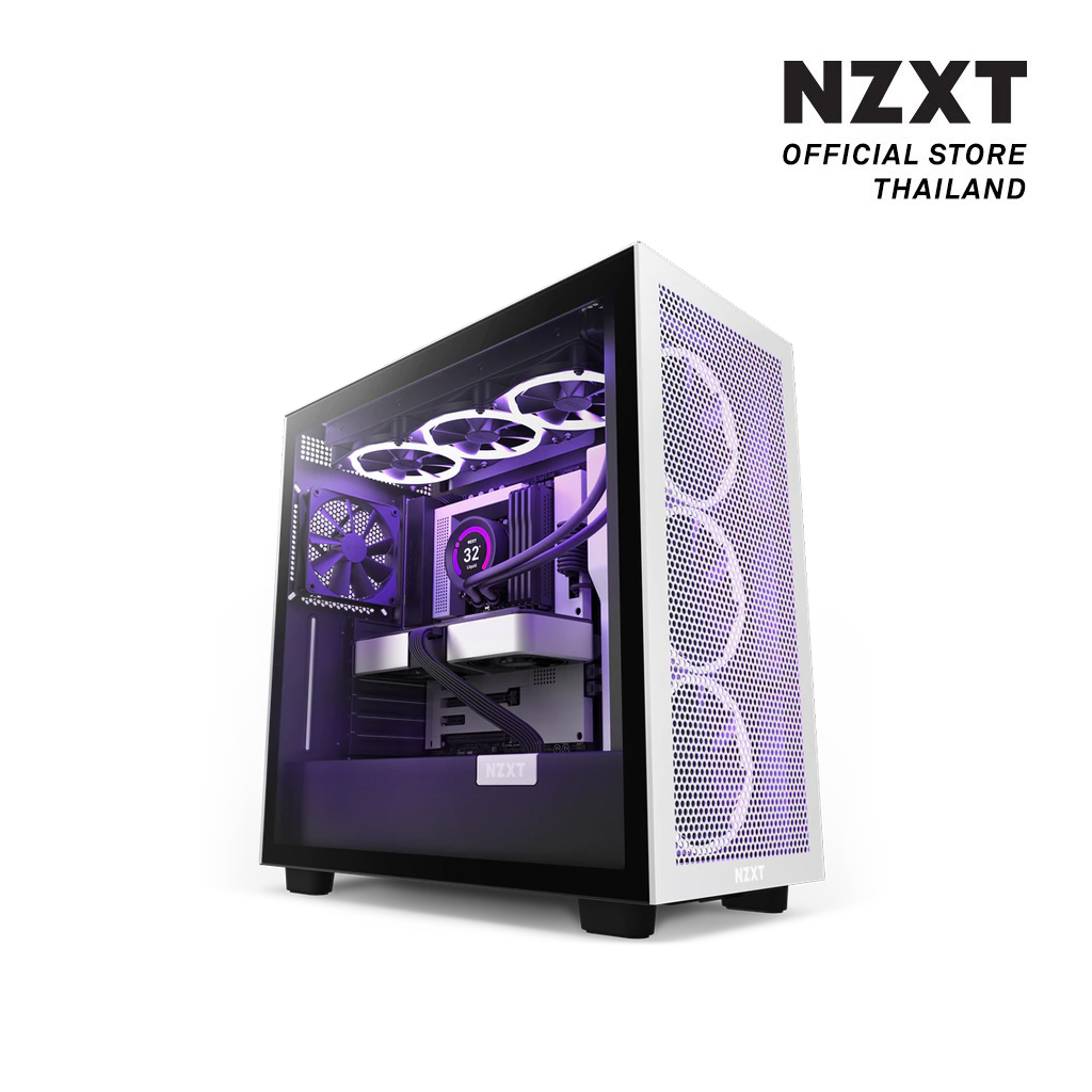NZXT Case H7 Flow Mid Tower Airflow - White/Black - NZXT_OfficialStore ...