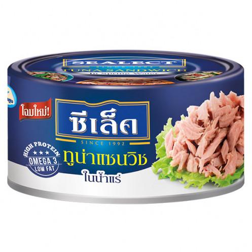 ซีเล็ค ฟิตต์ ทูน่าแซนวิชในน้ำแร่ 165กรัม Sealect Fitt Tuna Sandwich in ...