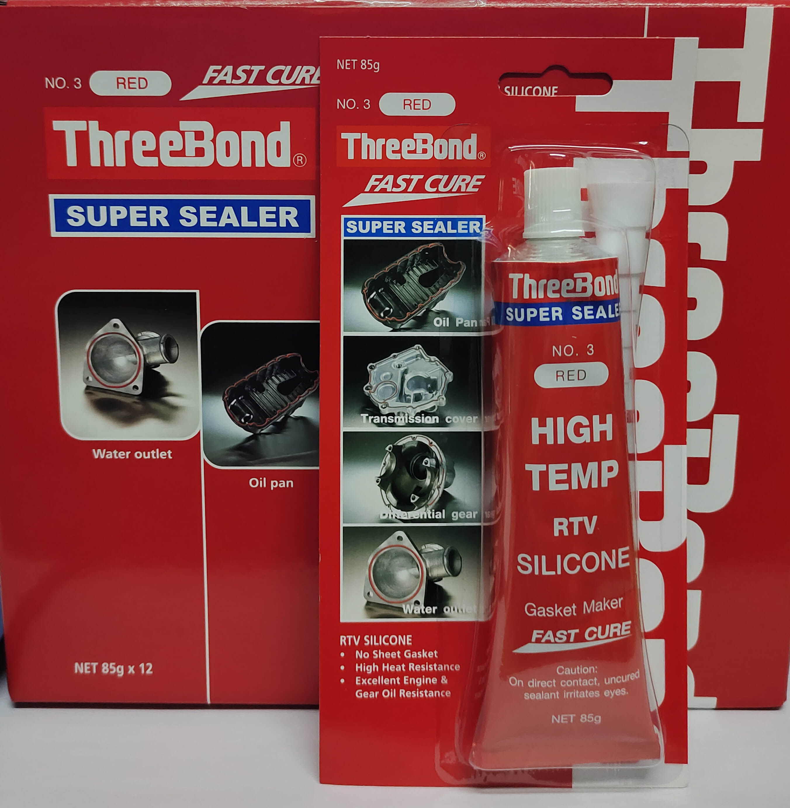 ThreeBond SUPER SEALER NO. 3 RED กาวปะเก็นแดง กาวแดง ซิลิโคนเหลวแทนปะเก็น ชนิดทนความร้อนสูง ...