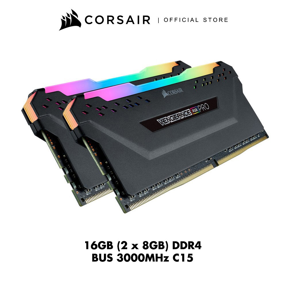 CORSAIR RAM VENGEANCE RGB PRO 16GB (2 x 8GB) DDR4 DRAM 3000MHz C16 ...