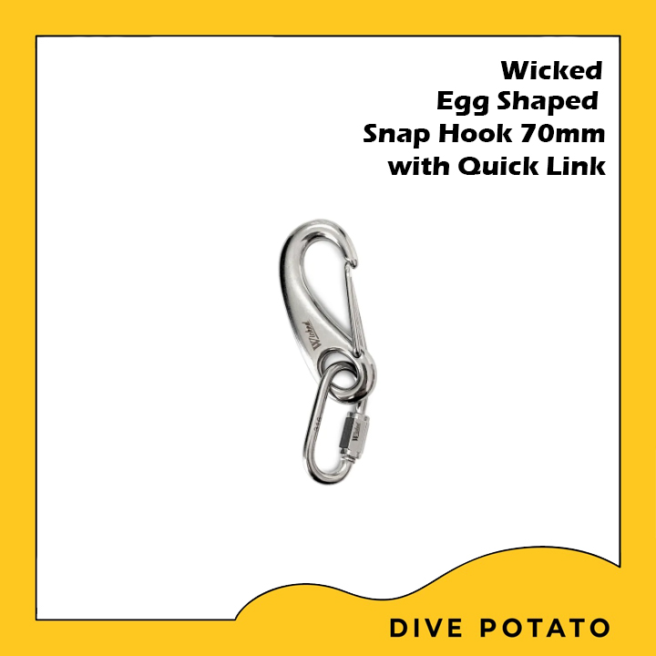 Wicked ตะขอเกี่ยว Egg Shaped Snap Hook 70mm with Quick Link Stainless ...