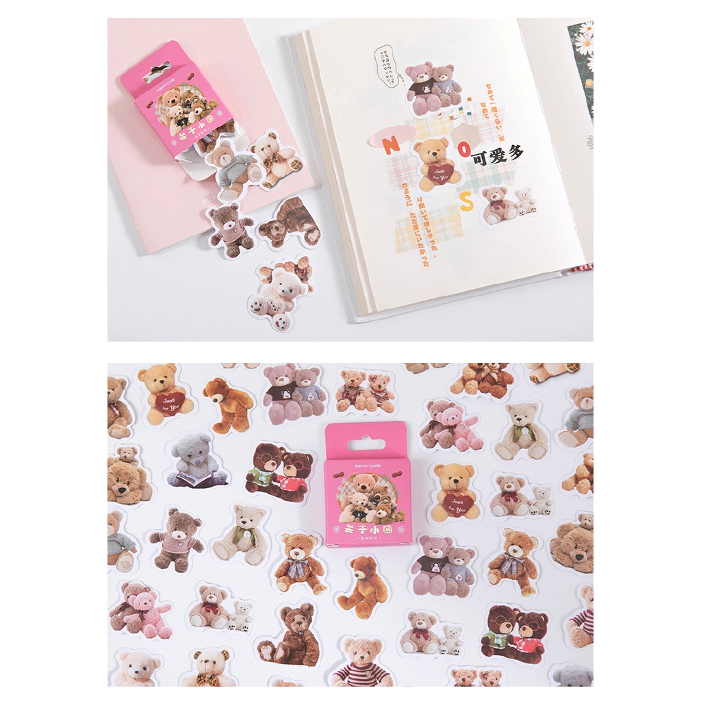 Winzige 45Pcs Cute Bear Sticker Set Decor Kawaii Bear Stickers ...