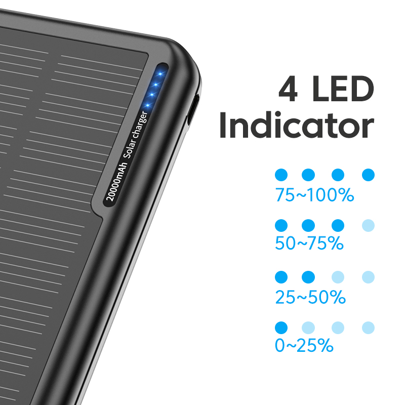 KUULAA Solar Power Bank 20000mAh Portable Fast Charging PowerBank 20000 ...