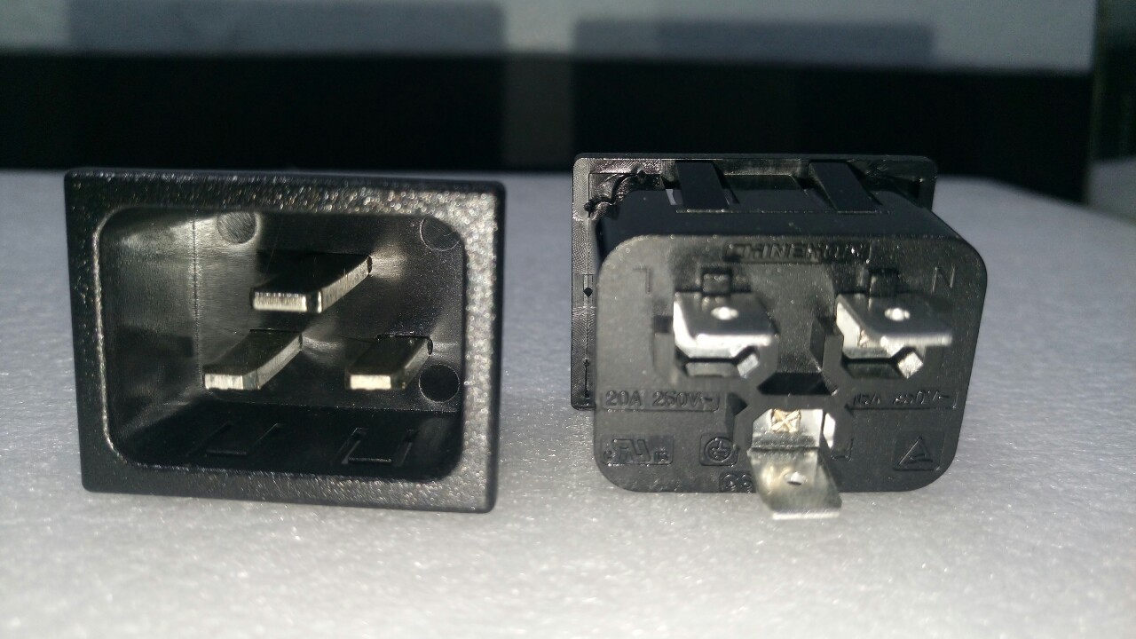 plug c20 socket ,เต้ารับไฟฟ้า C20 ,CSK-A20,IEC Socket C20 PDU/UPS Inlet ...