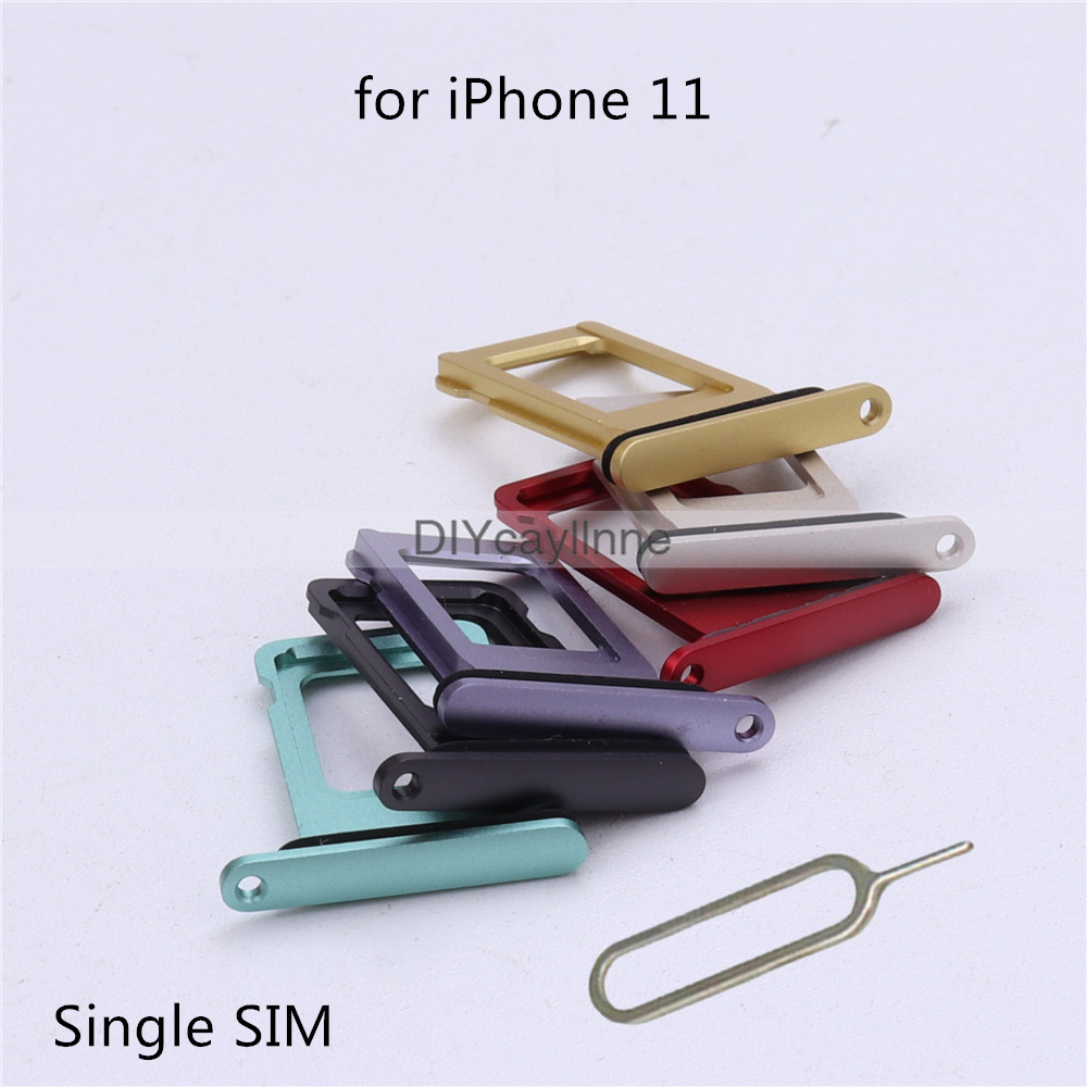New Original for iPhone 11 Dual Single SIM Card Tray with Rubber Parts ...