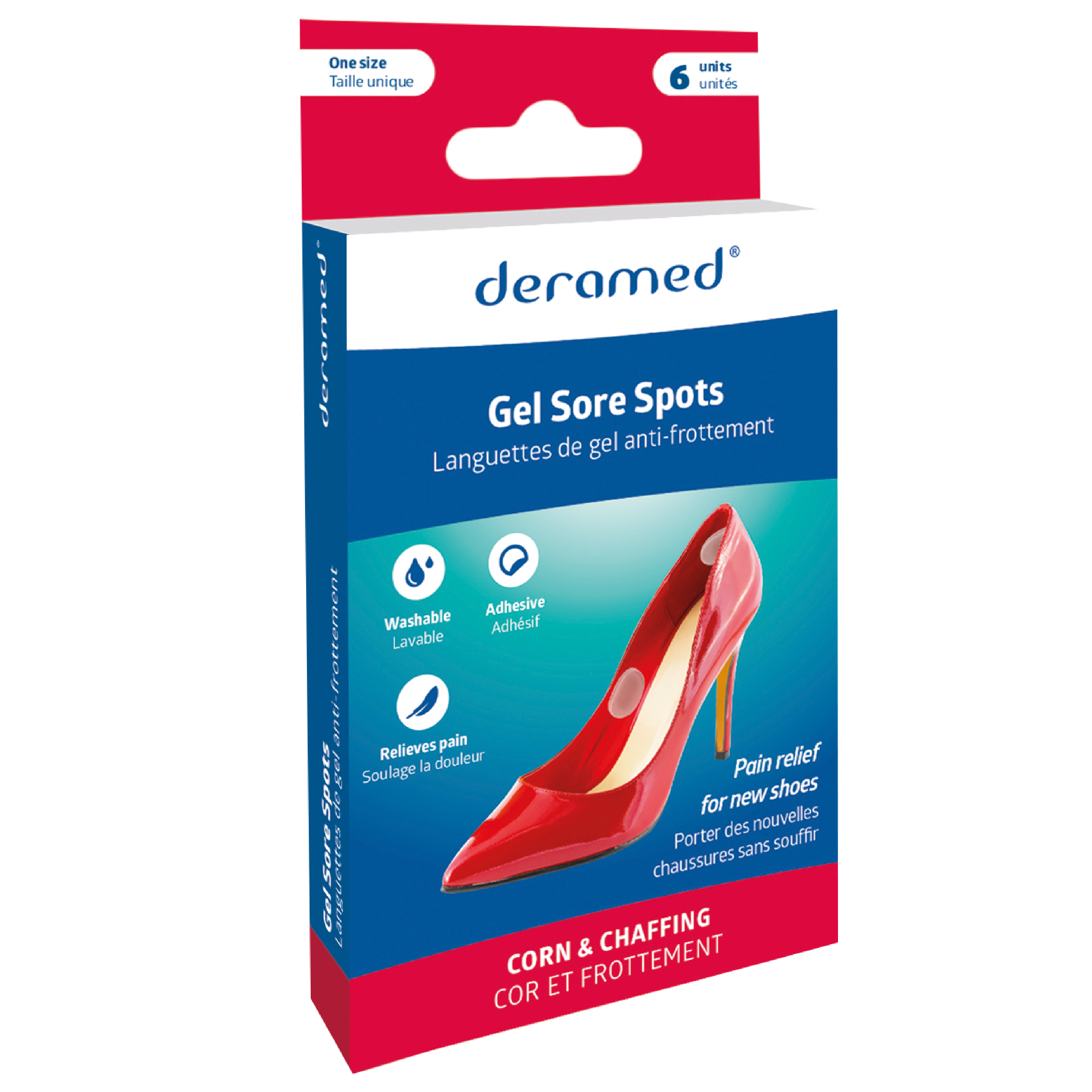 Deramed Footcare แผ่นเจลแปะรองเท้าหรือเท้า เฉพาะจุด ซิลิโคน Medical ...