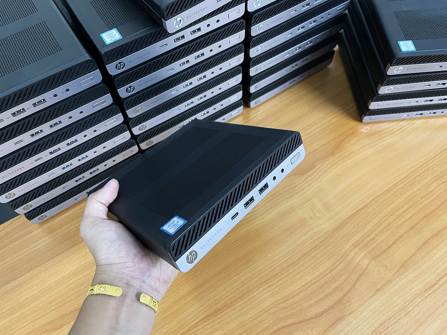 PC HP Mini Intel i5 7500 3.4Ghz Ram 8G l Wifi l SSD Samsung 256G l ...