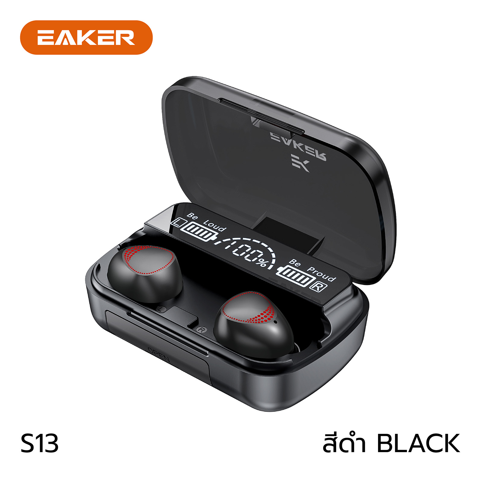 ของแท้ EAKER หูฟังบลูทูธไร้สาย หูฟังอินเอียร์ เสียงชัด สเตอริโอ HD Voice TWS Wireless bluetooth ...