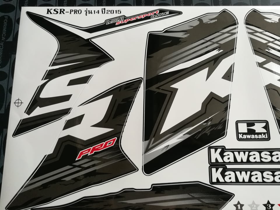 สติกเกอร์ KSR Pro สีดำ ปี 2015 รุ่น 14 - Nu PK Sticker - ThaiPick