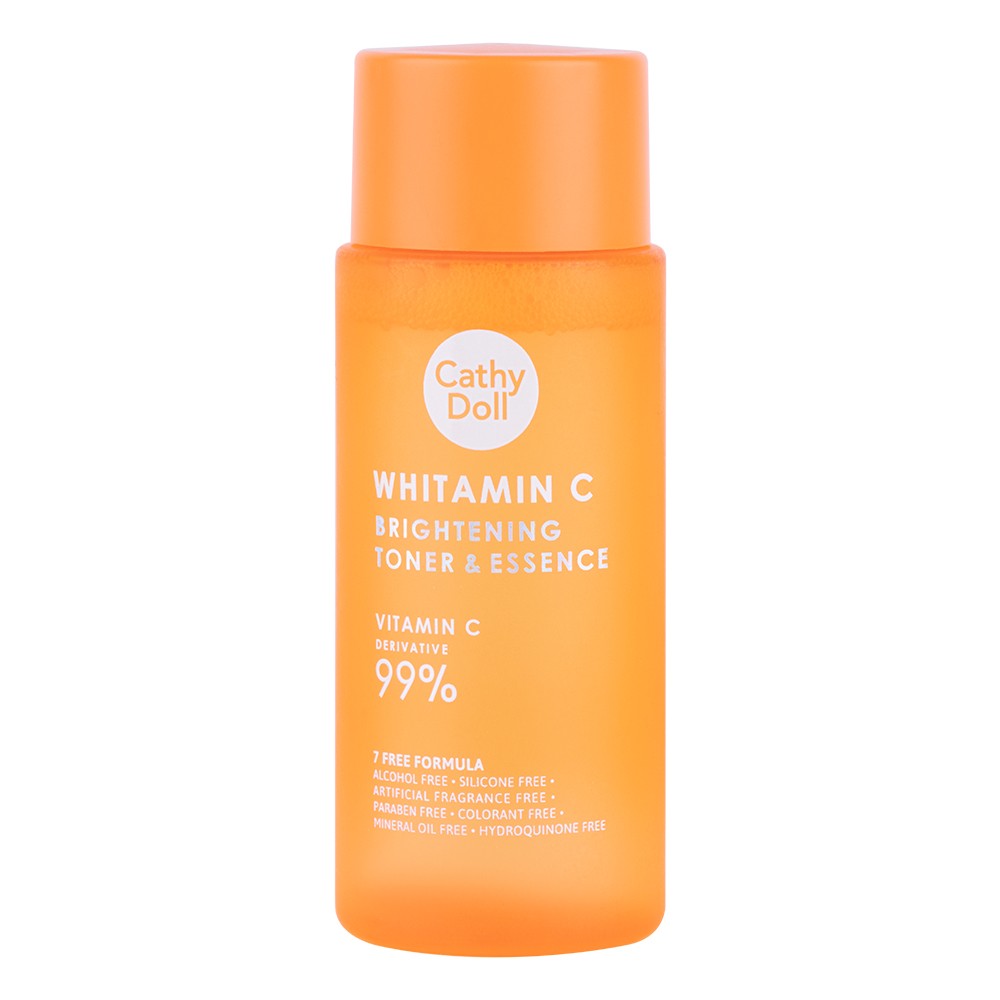 CATHY DOLL WHITAMIN C BRIGHTENING TONER AND ESSENCE 50ML.DAY CREAM 18ML ...