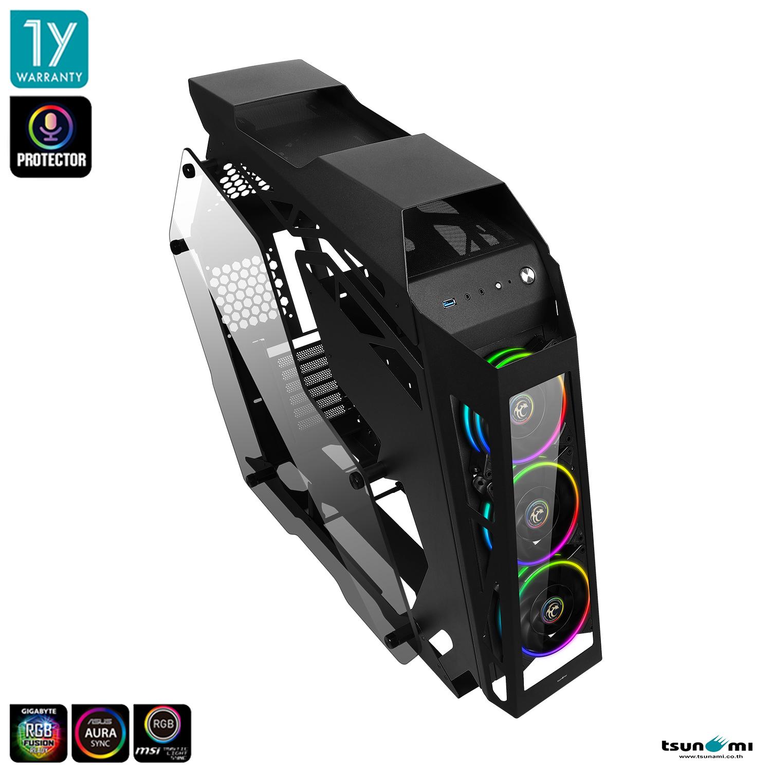 เคสคอมพิวเตอร์ Tsunami Protector Titan KK Open Air Surrounded Tempered ...