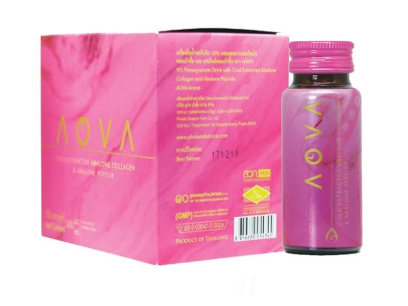 AOVA เอโอว่า เครื่องดื่มคอลลาเจนสกัดเย็นจากหอยเป๋าฮื้อในน้ำทับทิมผสมเปปไทด์ 3กล่อง - The X Shop ...