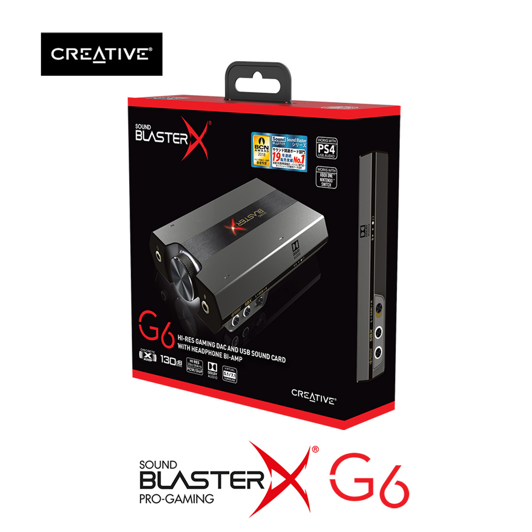 CREATIVE Sound Blaster G6 External USB Sound Card ...