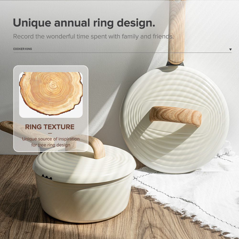 Cooker King ชุดแหวนประจําปีกระทะอลูมิเนียมหล่อไม่ติด 24 ซม. อิตาลี ...