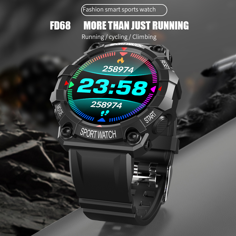 【ส่งจากประเทศไทย】Smart watch FD68 สายรัดข้อมือฟิตเนสกีฬา สามารถการตรวจสอบการนอนหลับ นาฬิกาข้อมือ ...