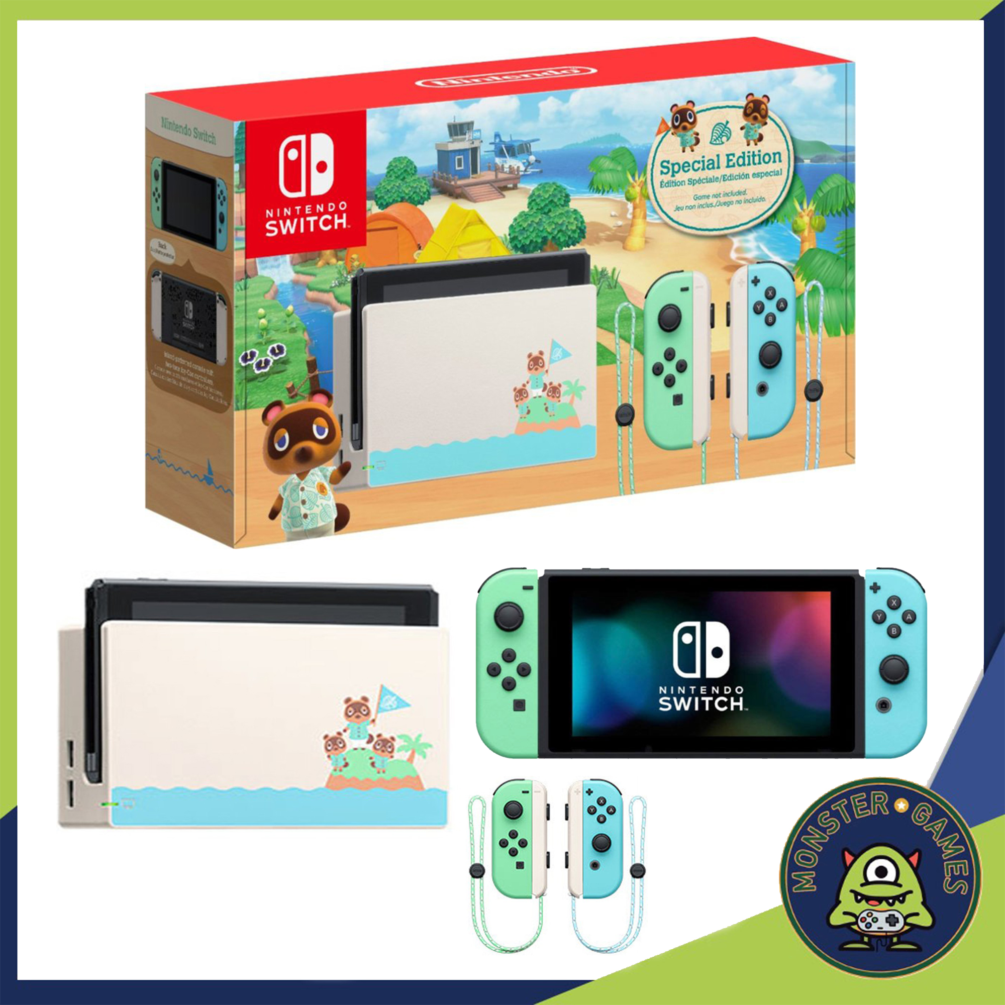 เครื่องเกม Nintendo Switch V.2 กล่องแดง Neon Grey Animal Crossing ...