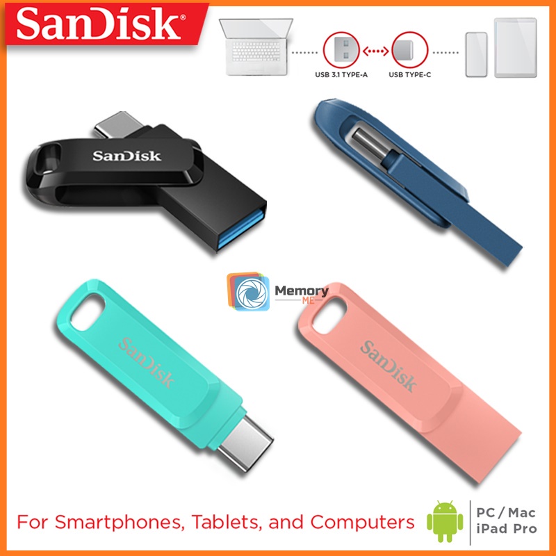 SANDISK Flashdrive แฟลชไดร์ OTG Type C 128 256 512GB Ultra Dual ...