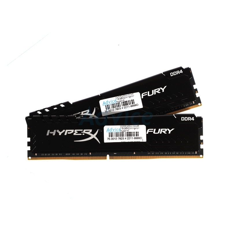 RAM DDR4(2400) 32GB (16GBX2) Kingston Hyper-X FURY (HX424C15FB3K2/32 ...