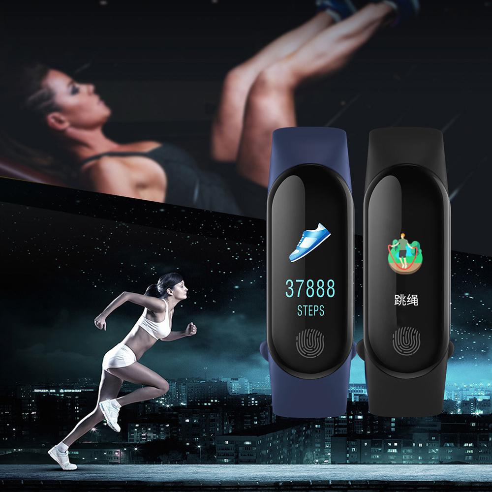 【แถมฟรีสายรัดข้อมือ】Smart Watchสายรัดข้อมืออัจฉริยะ Smart Band M3 ...