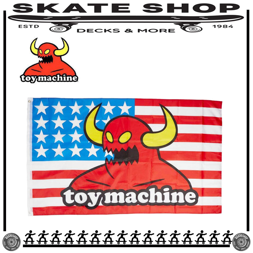 [ของแท้] Toy Machine Flag TOY MACHINE - AMERICAN MONSTER FLAG ธง สเก็ต ...
