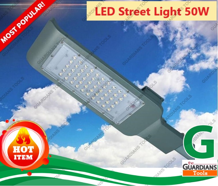 (แบบต่อไฟบ้าน) โคมไฟถนน LED Electric Street Light Outdoor 50W ...
