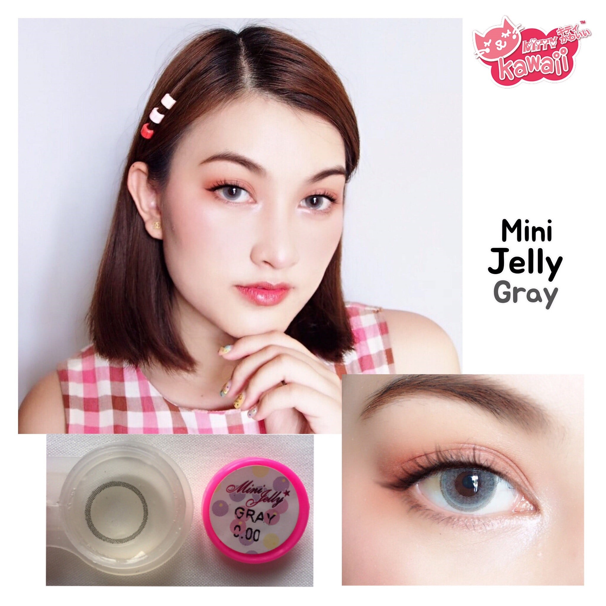 คอนแทคเลนส์ Kitty kawaii รุ่น Mini Jelly Gray (สีเทา) - WINKBIGEYES ...