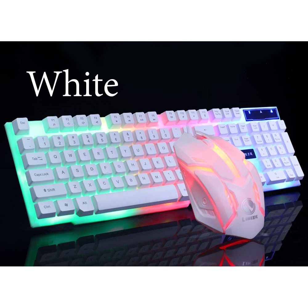 ชุดคีย์บอร์ดและเมาส์ ไฟสีรุ้ง LIMEIDE GTX300 Gaming Keyboard mouse ...