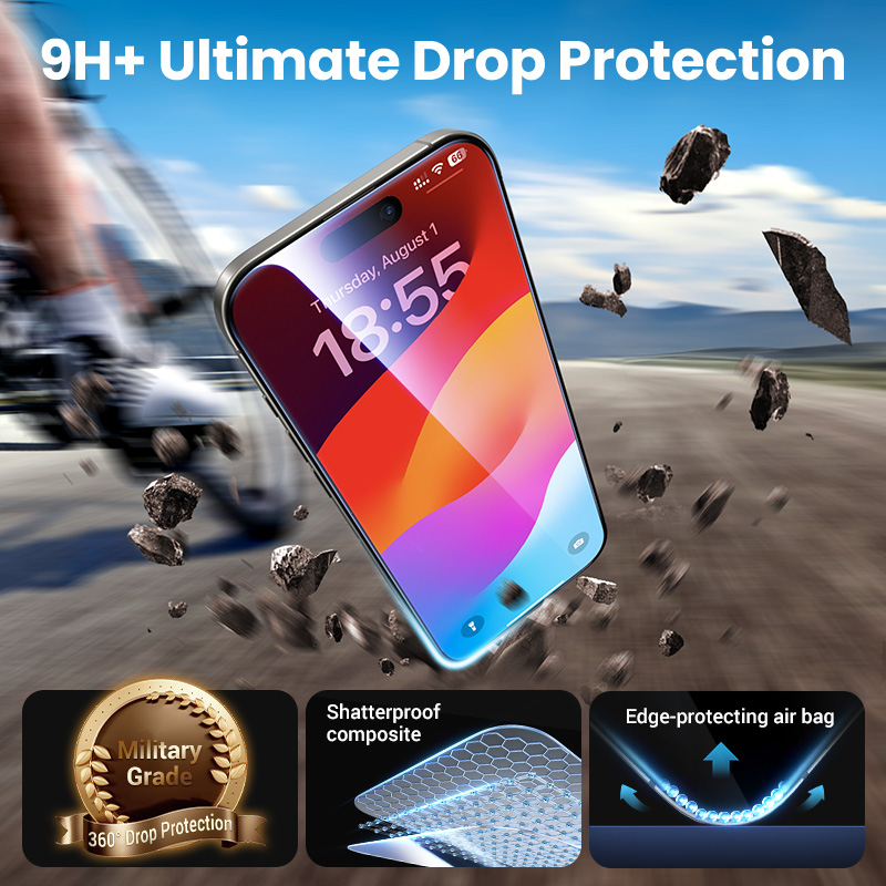 UGREEN 2PCS Borderless Full Screen 3D HD Screen Privacy Film Anti-Spy ...