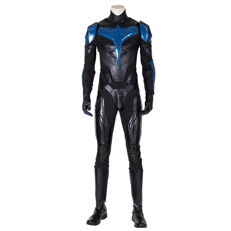 Superhero DC Titan Season One Nightwing cos suit PU leather performance ...