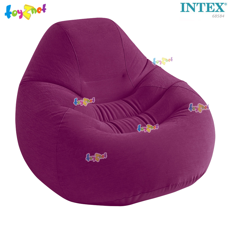 Intex เก้าอี้เป่าลมเดอลุกซ์ บีนเลสแบ็ก 1.22x1.27x0.81 ม. สีองุ่นม่วง ...
