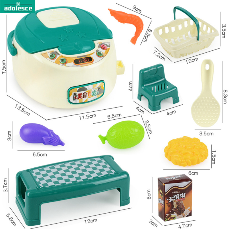 AD【ready stock】1 Set Of Children's Kitchen Rice Cooker Toy Play Kitchen ...