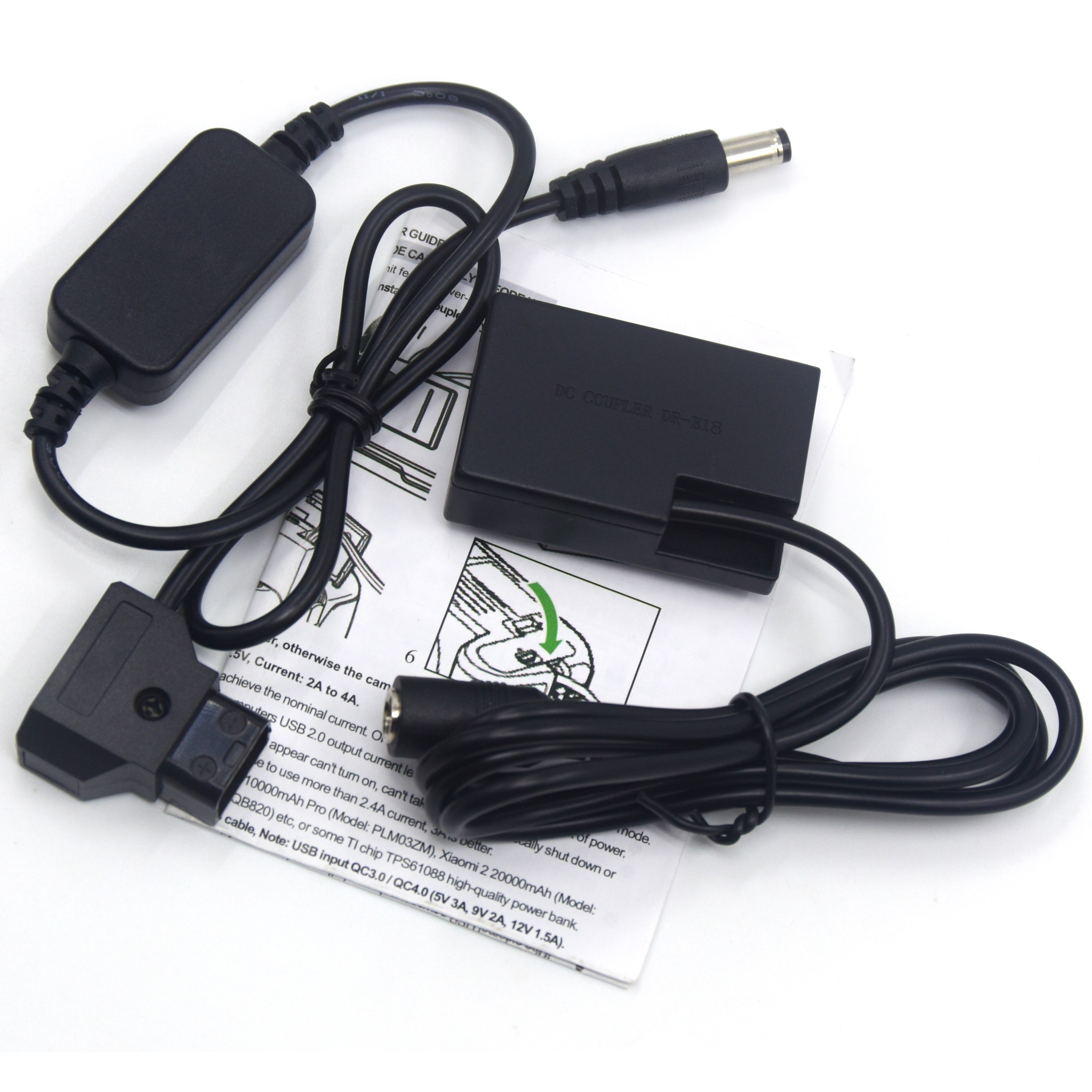 D-TAP Step-Down Power Adapter Cable LP-E17 Dummy Battery DR-E18 For ...