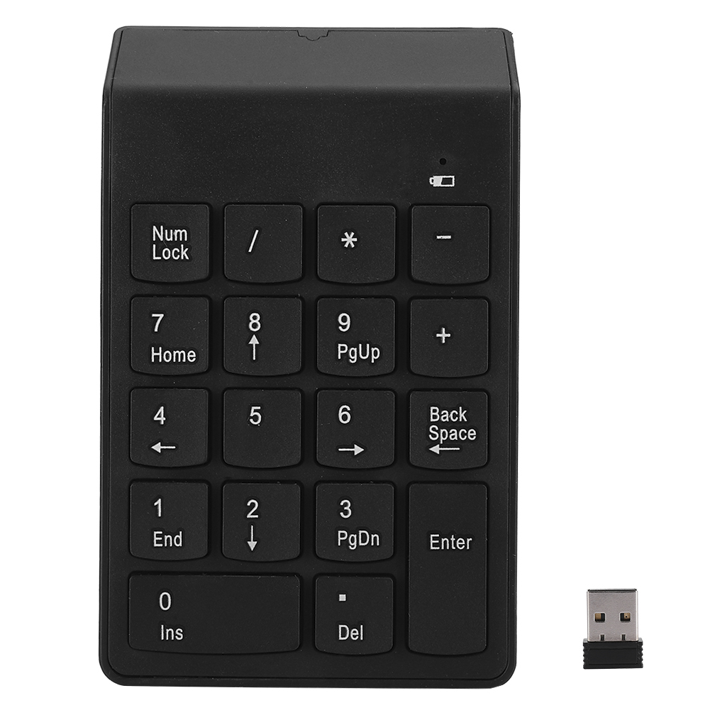 2.4G Wireless Mini Number Keyboard Portable Commercial 18-Buttons USB ...