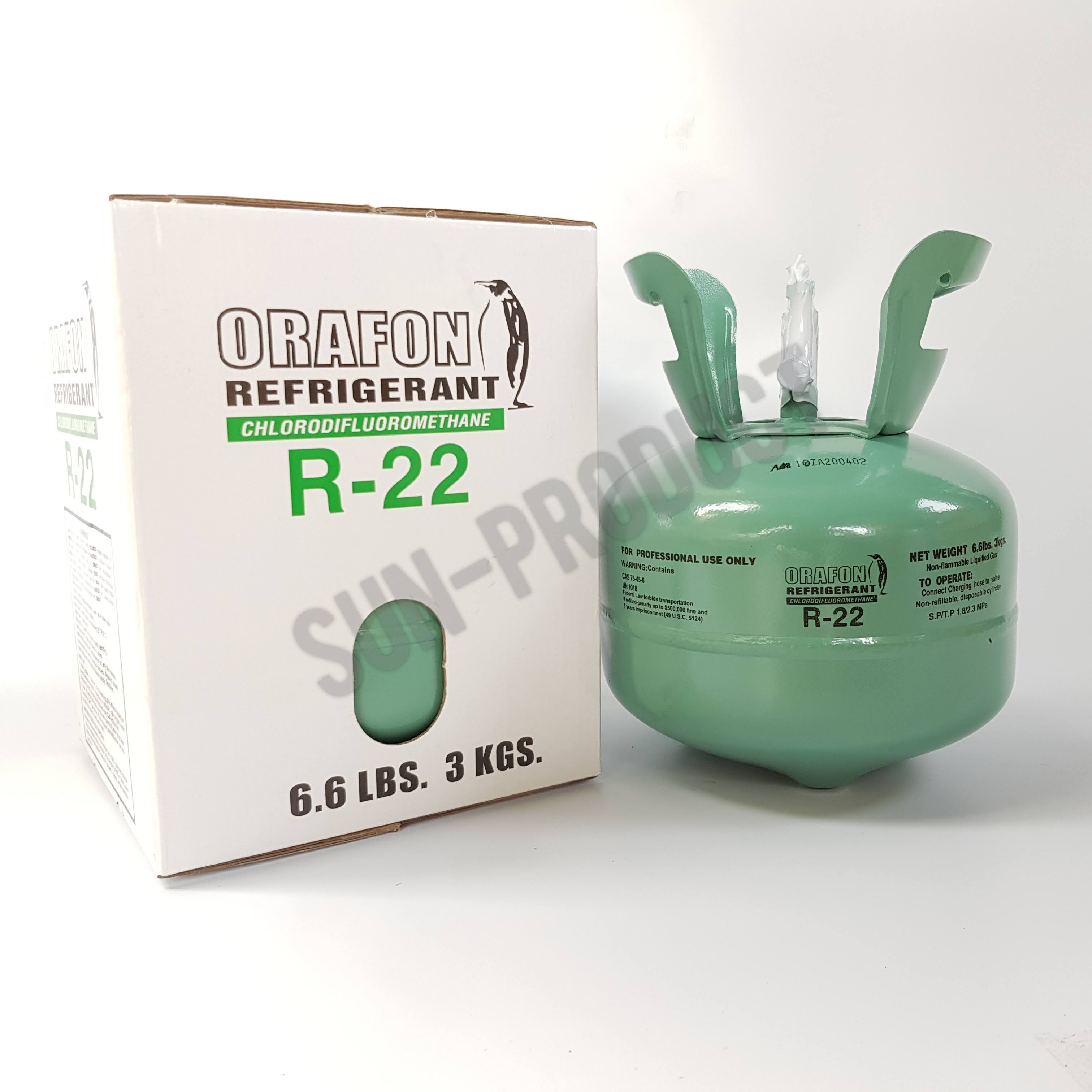 น้ำยาแอร์ R-22 ยี่ห้อ ORAFON ขนาด 3KG. แบรนด์คนไทย คุณภาพมาตรฐานโรงงาน ...
