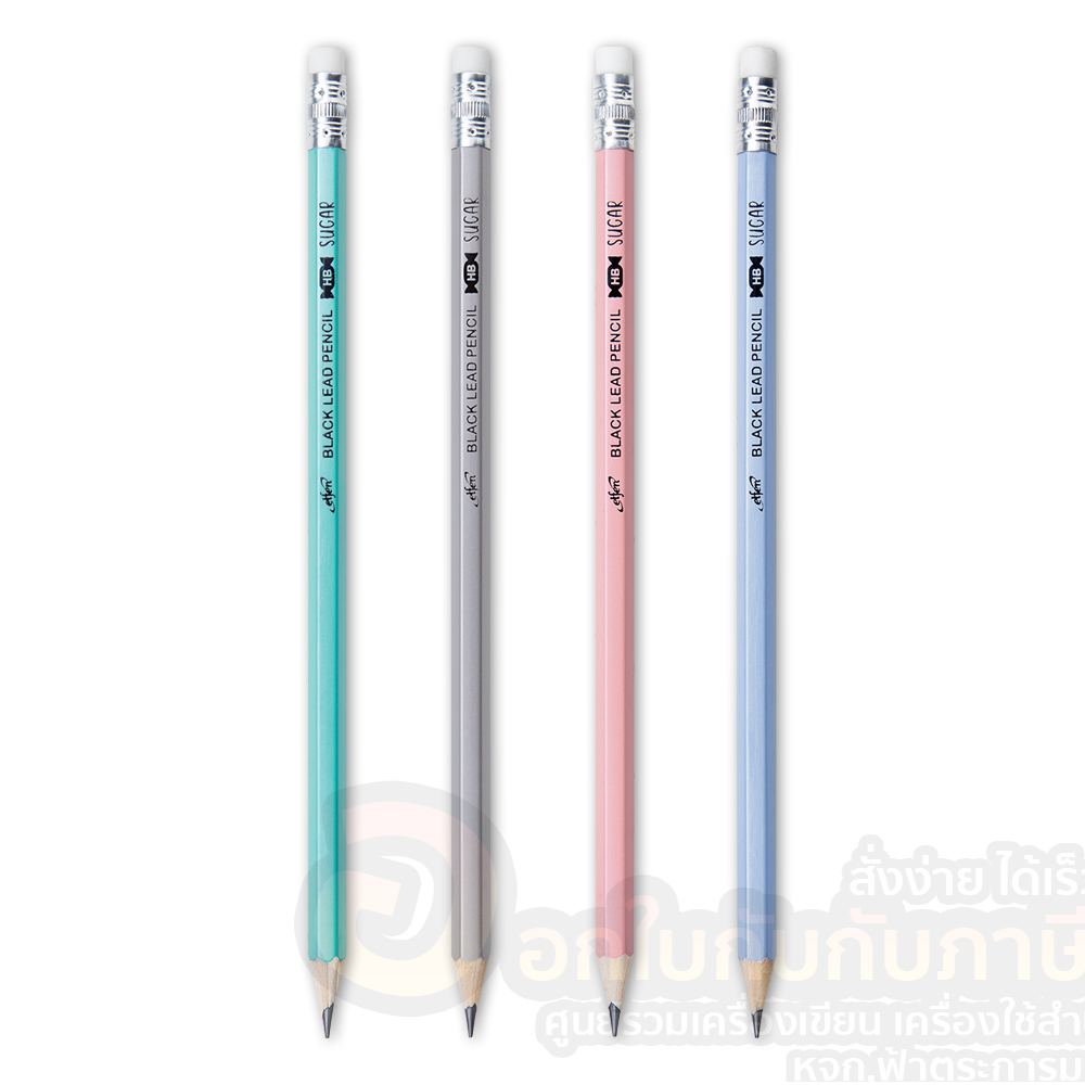 ดินสอ Elfen SUGAR HB รุ่น ชูการ์ ตราเอลเฟ่น ดินสอไม้ ดินสอดำ บรรจุ 50 ...