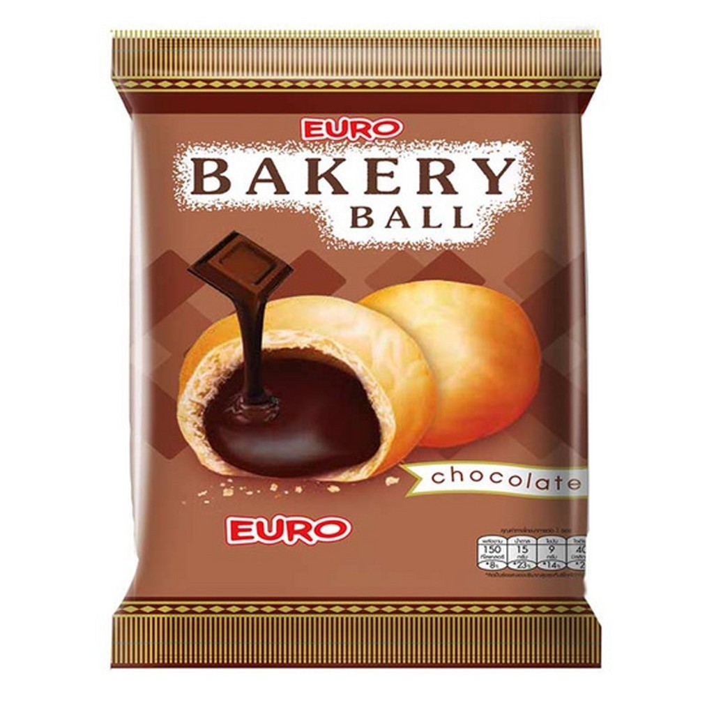 Euro Bakery Ball ยูโร่ เบเกอร์รี่บอล รสช็อกโกแลต และรวมรสผลไม้ - ว่ายน้ำ. - ThaiPick