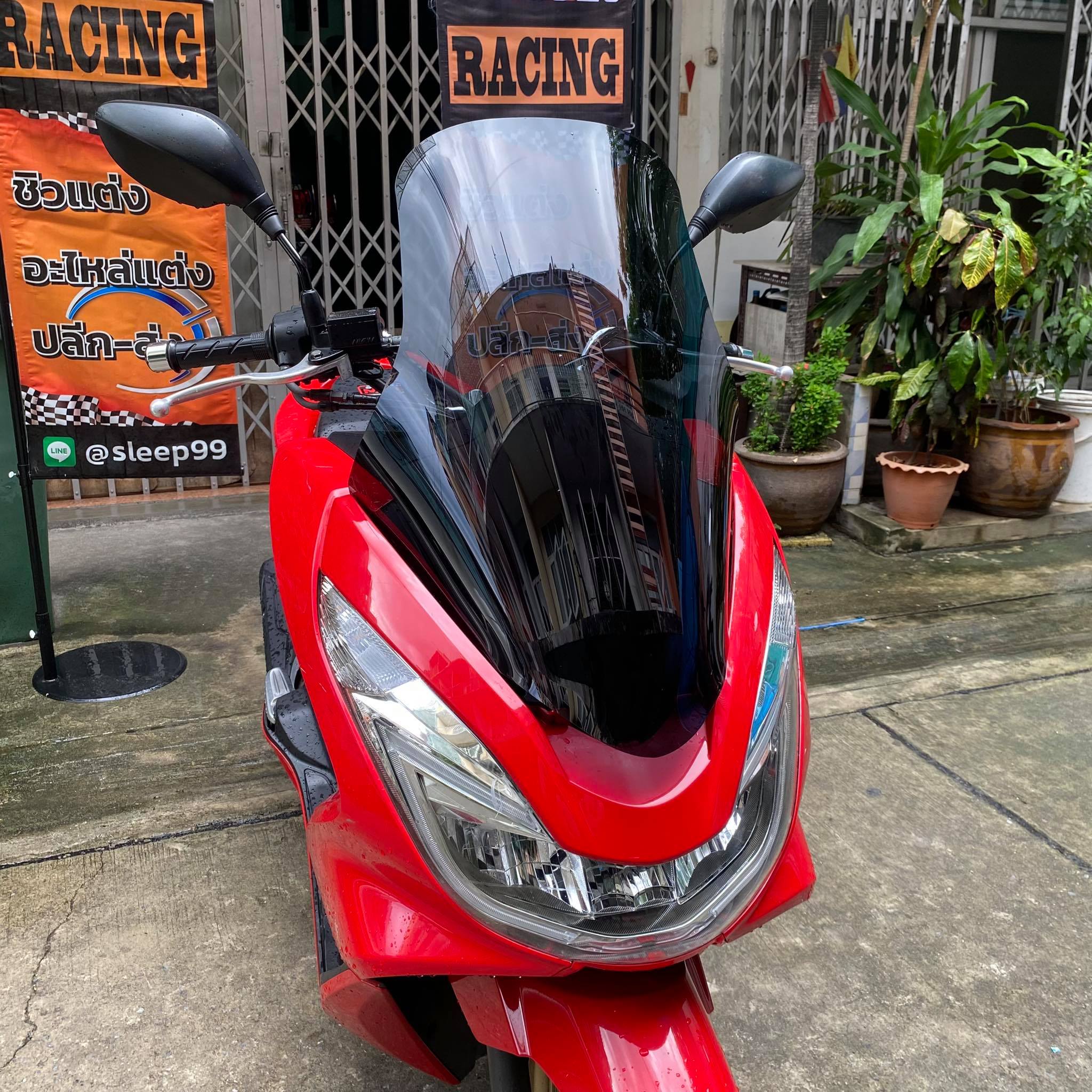 ชิวหน้าPCX (2015-2016-2017) ทรงสูง ของแต่รถ ชิวใส ชิวหน้าแต่ง อุปกรณ์แต่งรถ pcx รถพีซีเอ็ก pcx15 ...