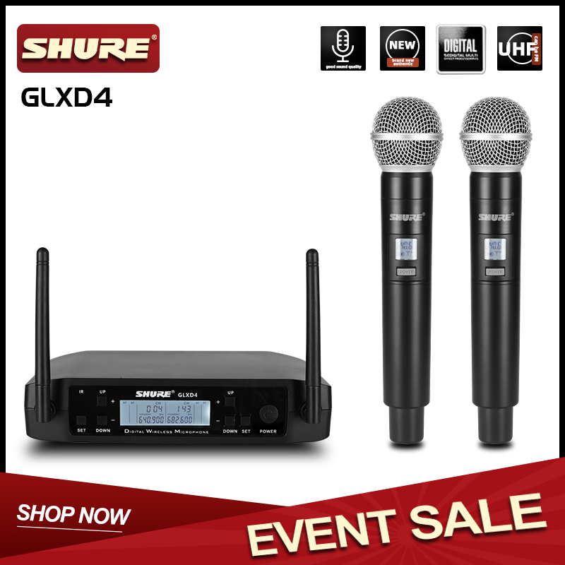 Shure GLXD4 ขายดีที่สุดไมโครโฟนไร้สายเวทีวงดนตรประสิทธิภาพเครื่องรับ ...