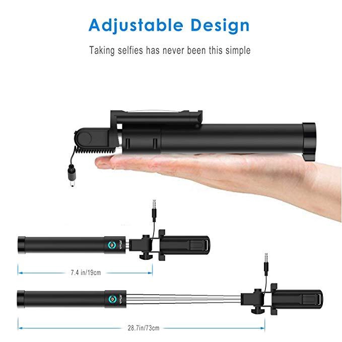 Extendable Selfie Stick Monopod Folding Phone Extend Cable Control for ...