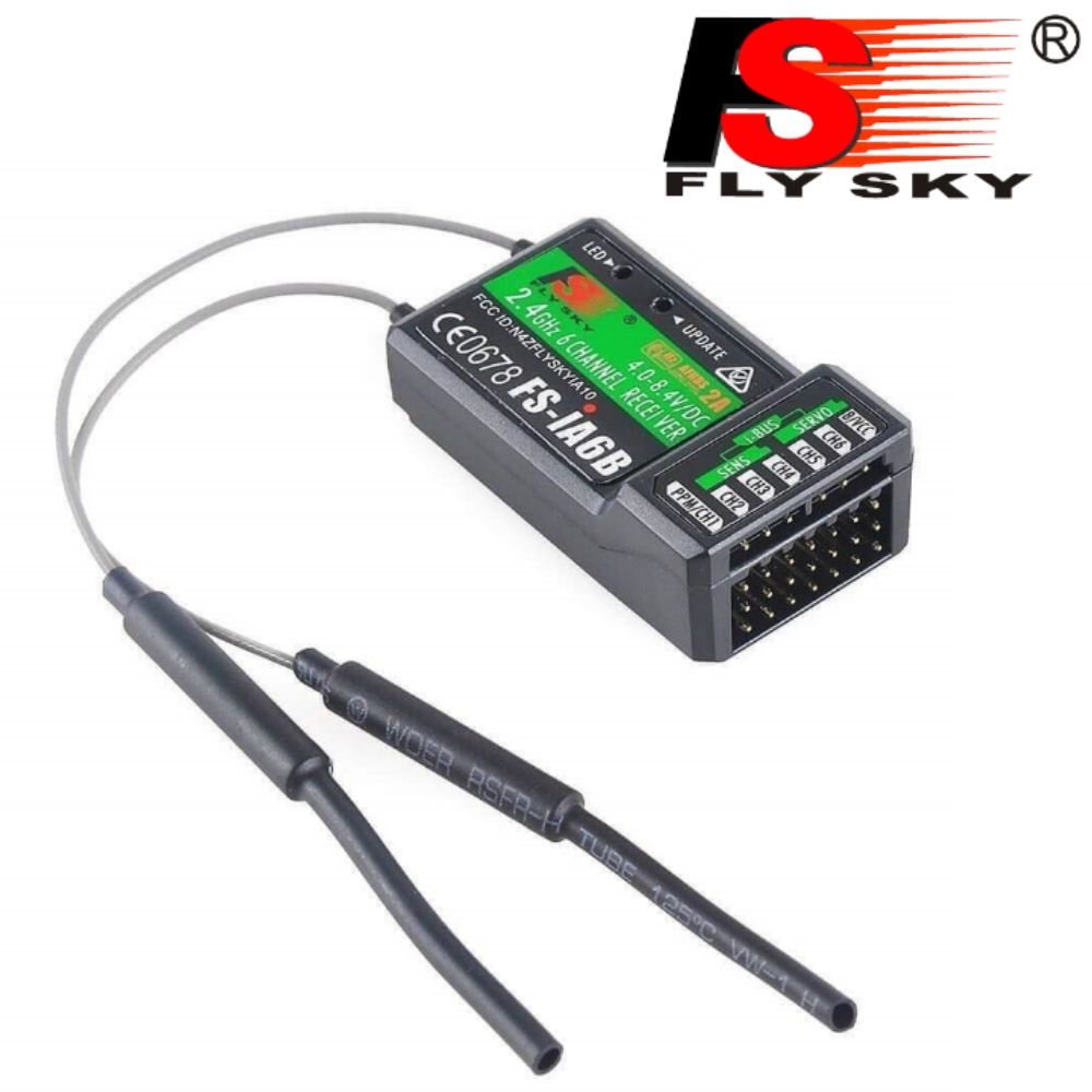 รีซีฟ รีซีฟเวอร์ FLYSKY FS-iA6B 6CH ใช้ได้กับวิทยุ FLYSKY FS-i6X หรือ ...