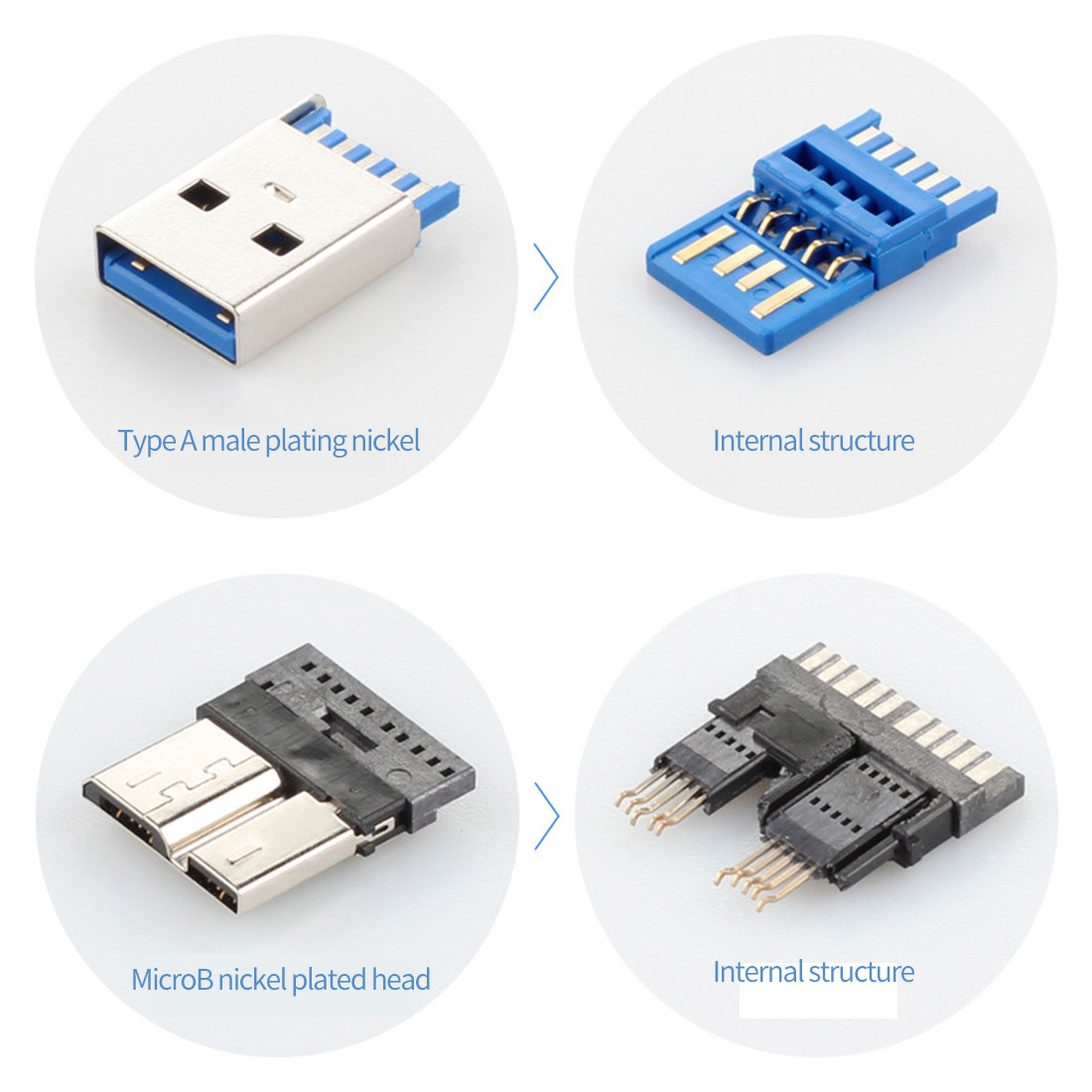 USB 3.0 A type Male To Micro B Male Extension Camera Cable USB3.0 AM ...